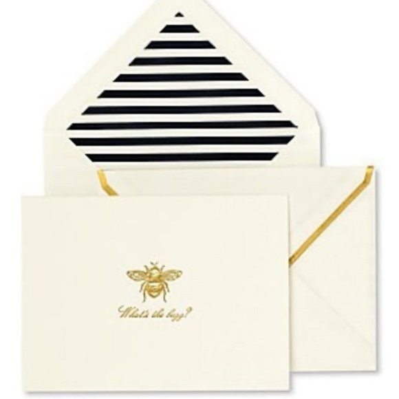 kate spade | Party Supplies | Kate Spade Whats The Buzz Notecards Nwt ...